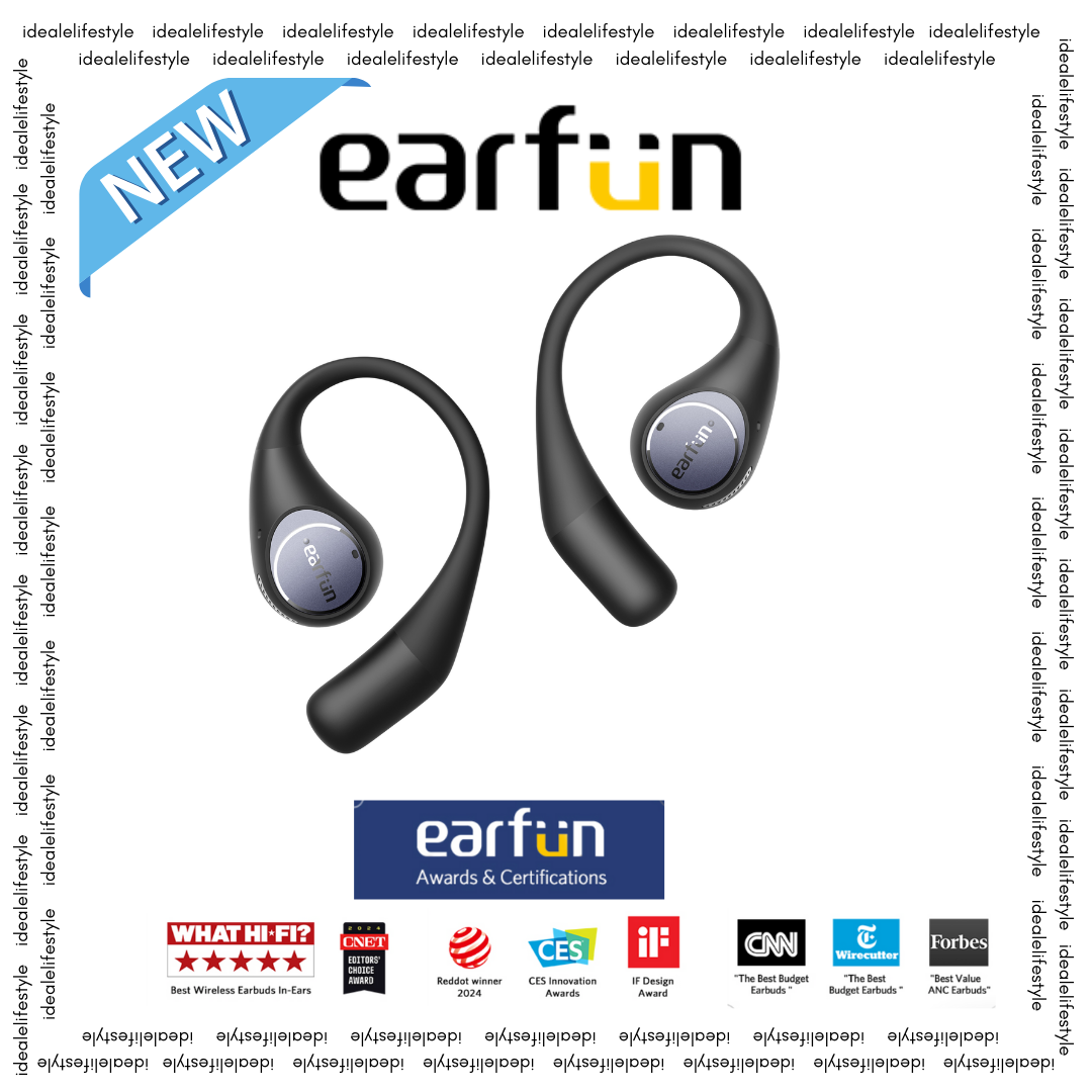 EarFun OpenJump Open-Ear Wireless Earbuds | Hi-Res, BassSurge™, 42H Playtime – idealelifestyle