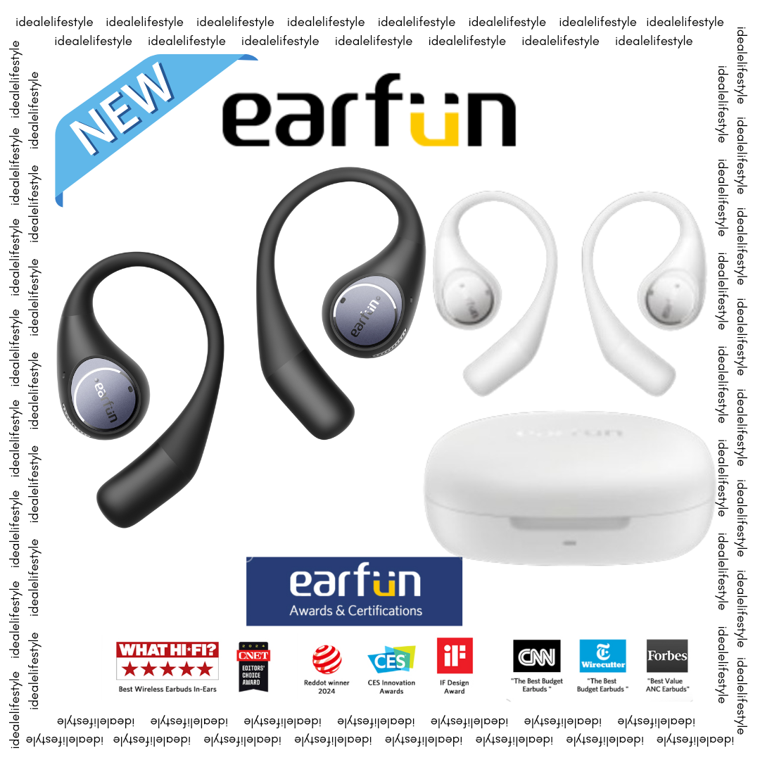 EarFun OpenJump Open-Ear Wireless Earbuds | Hi-Res, BassSurge™, 42H Playtime – idealelifestyle