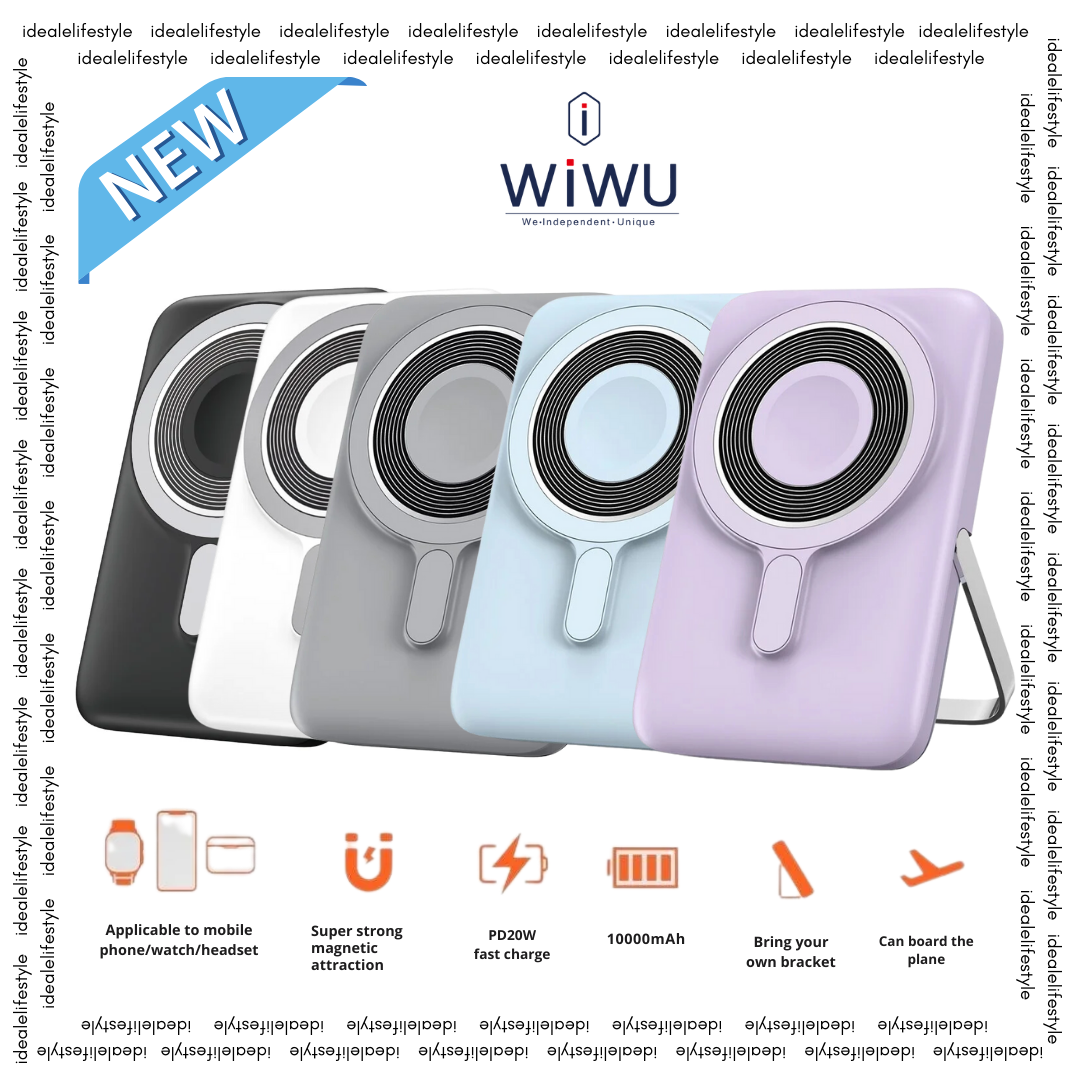 WIWU Wi-P018 10000mAh Magnetic Wireless Power Bank PD20W, CCC Certifie ...